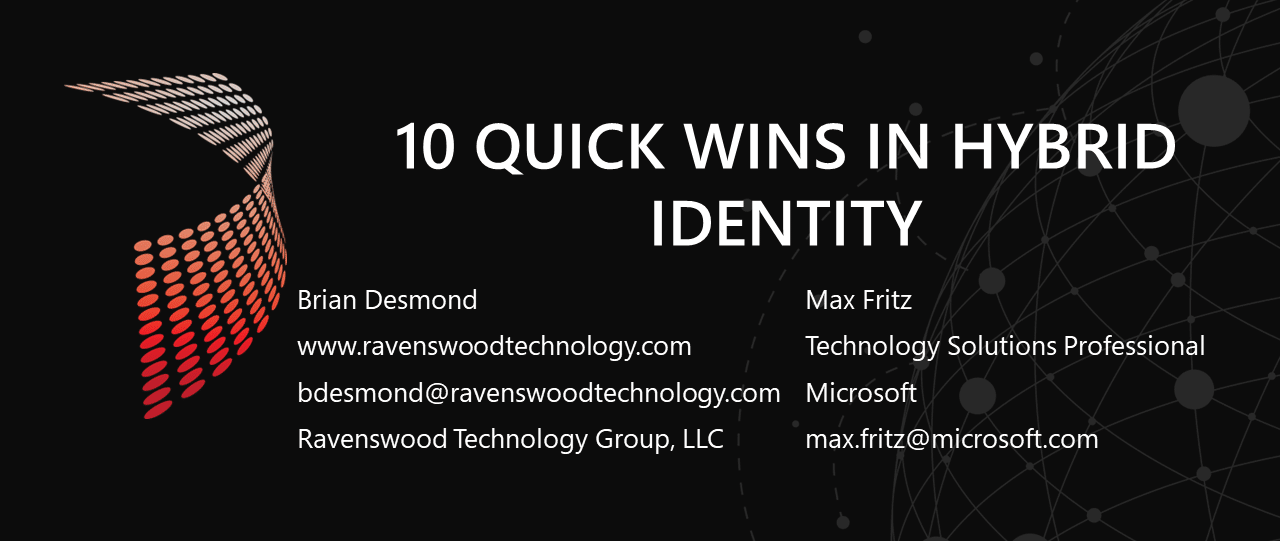 10 Quick Wins in Hybrid Identity - Ravenswood Technology Group